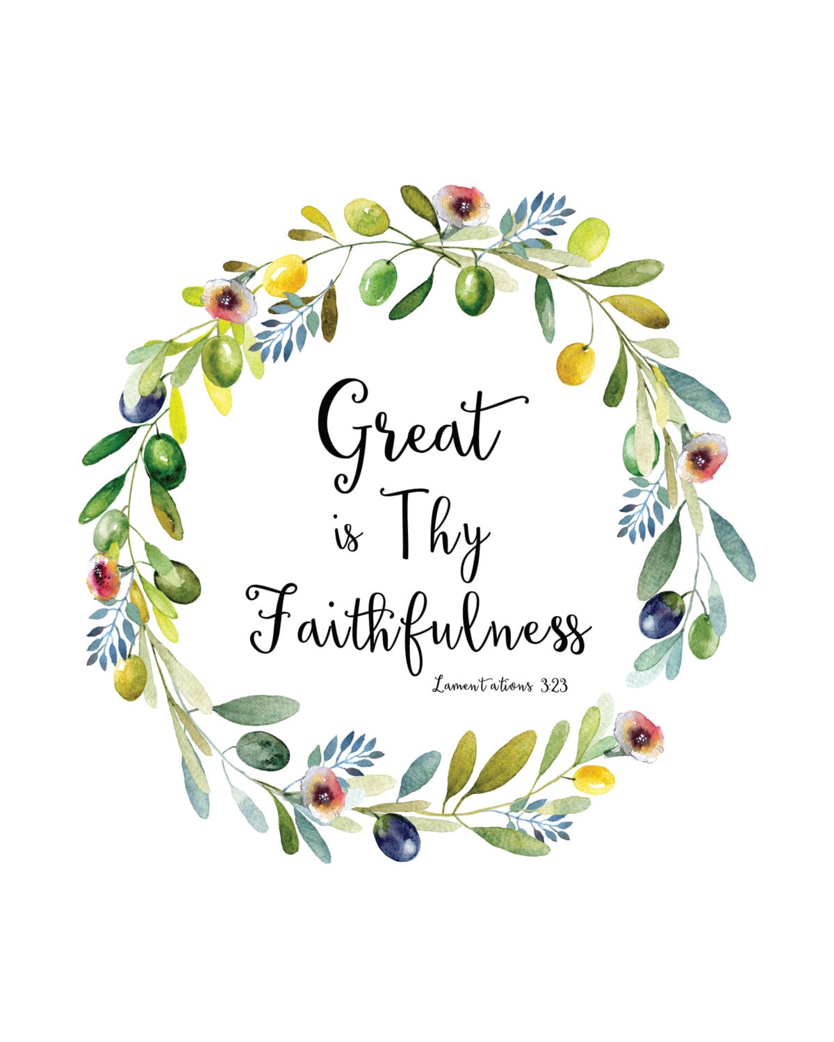 Great is Thy Faithfulness Hymn/Bible Verse by PenfoldDesignStudio