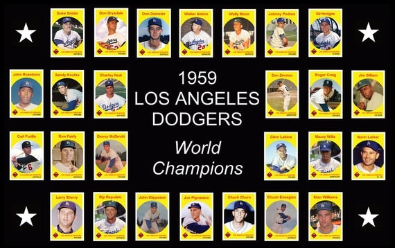 Los Angeles Dodgers Baseball 1959 World Series by BobbleheadCity