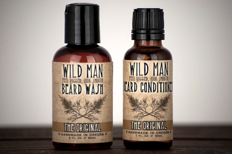 Beard Care Gift Set Wild Man TWO PACK Beard Oil Conditioner