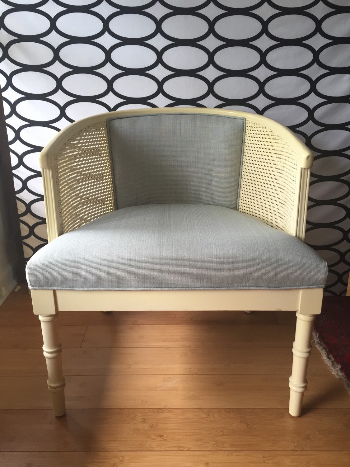 Yellow caning bamboo accent chair – Haute Juice