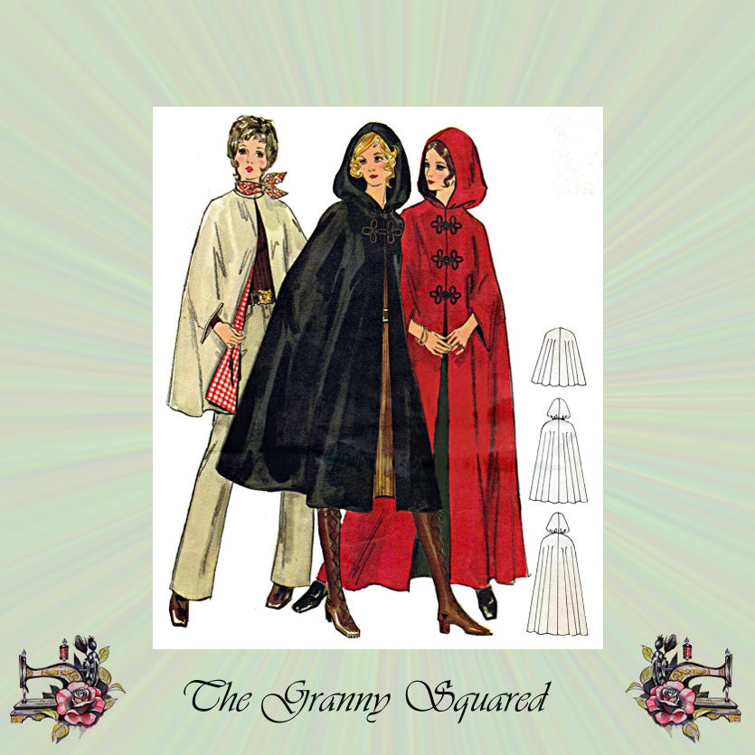 Steampunk Cape Pattern in 3 Styles Hood Options Opera Cape