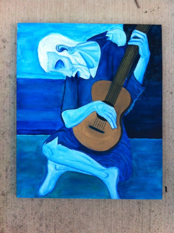 Blue Man Picasso recreation Painting RESERVED Reynol