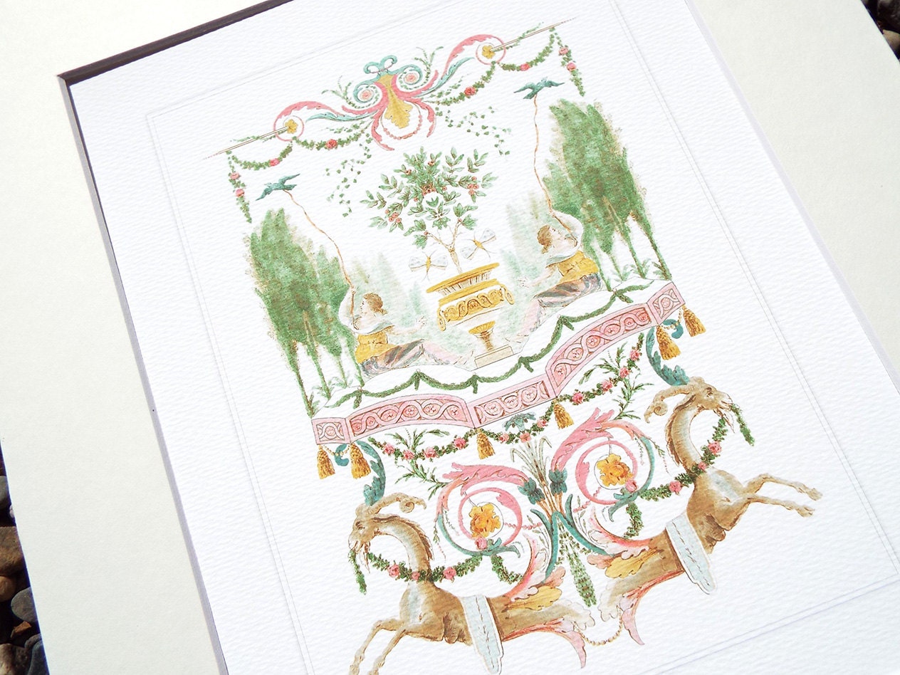 Antique French Decorative Pattern 8 Fine Art Print on Archival