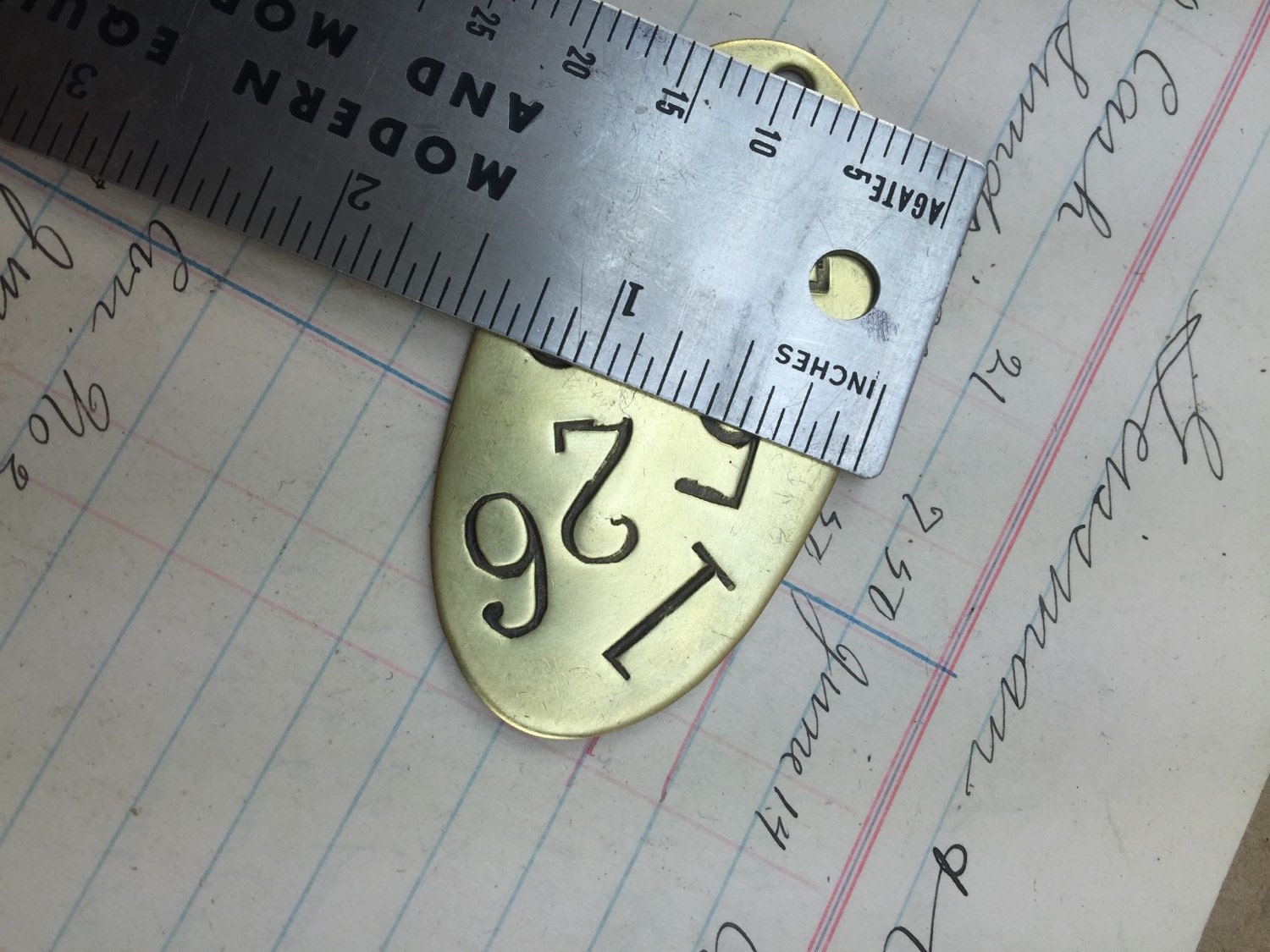 Custom hand stamped Hotel Room Key Tags brass key chain fob