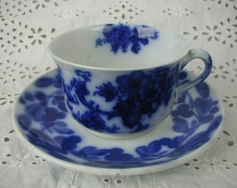 Flow blue tea cup | Etsy