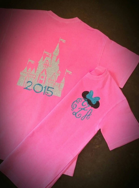Castle Disney T Shirt Minnie Or Mickey Ears Monogram