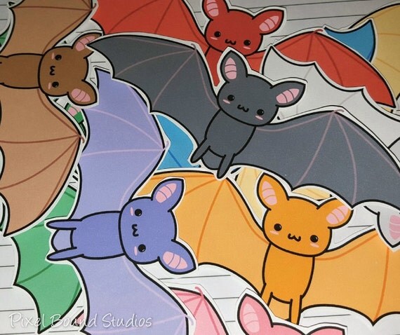 Chibi Bat Stickers and Magnets