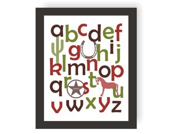 Cowboy letter | Etsy