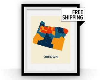 Art of The State Groovy Geography USA Map Poster 14 X 20