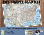 Push Pin Travel Maps by PushPinTravelMaps on Etsy