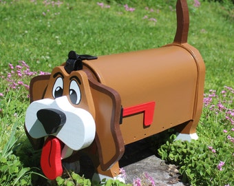 angry Guard dog mailbox protecting the box from unwanted mail