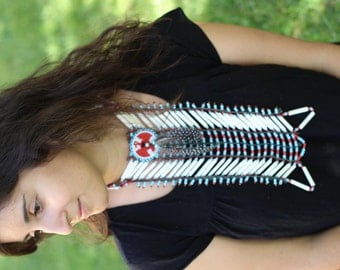 Items similar to Handmade Bone Bolo BEAVER on Black Cord Bone Tips on Etsy