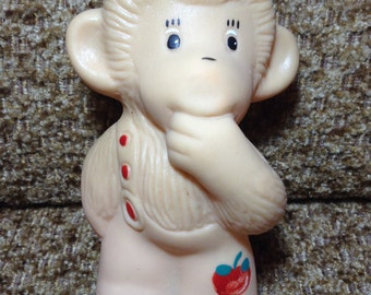 Monkey rubber toy | Etsy