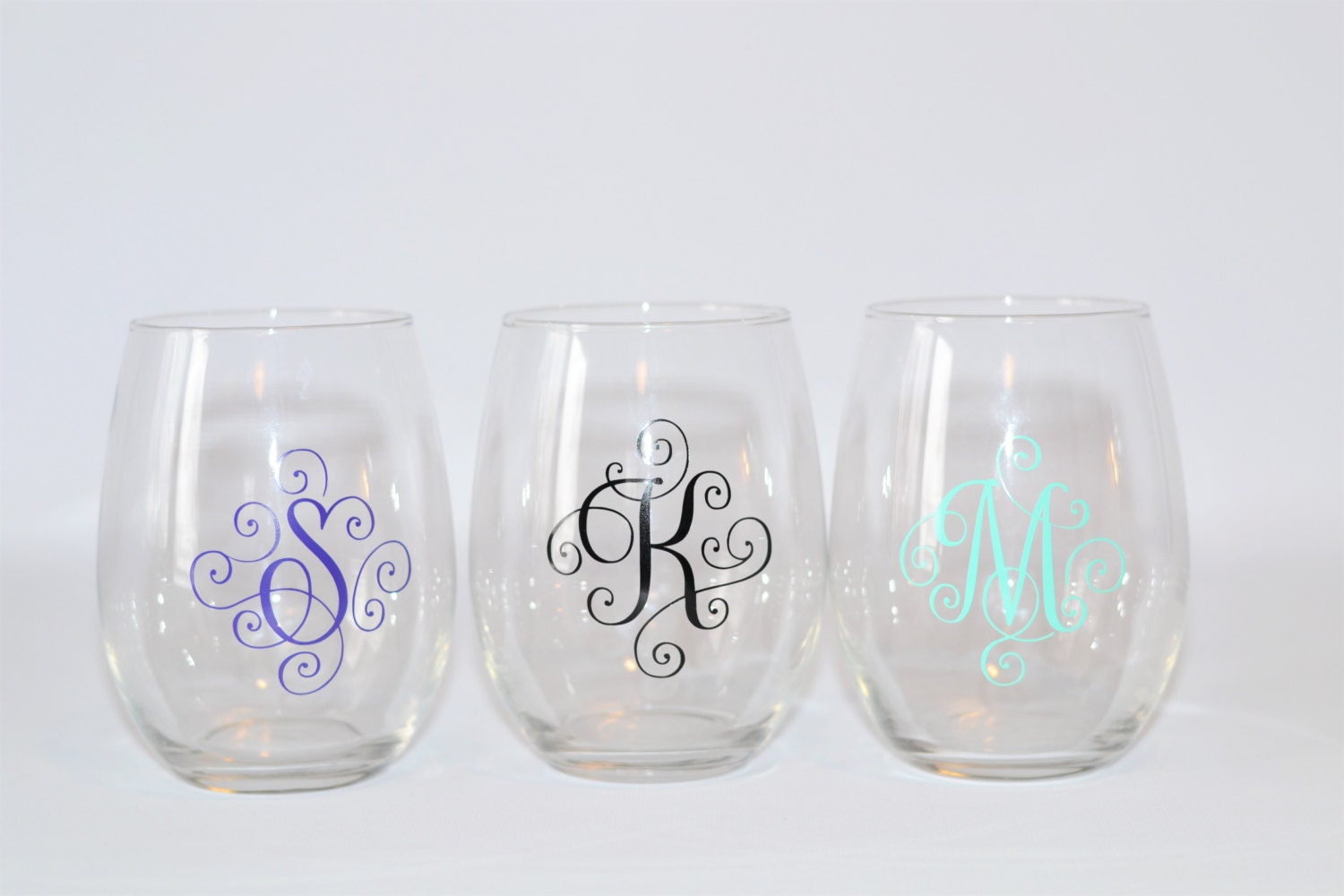 Stemless wine glass Gift Monogrammed large 21oz stemless Stemless wine glass Gift Monogrammed large 21oz stemless