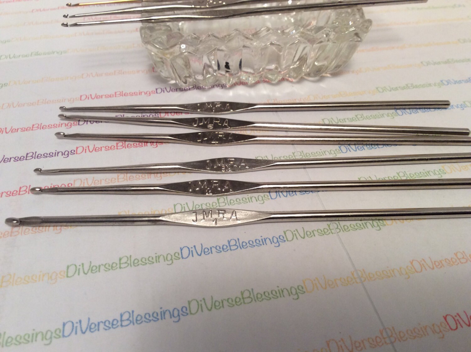 JMRA Imported Made in Germany Vintage Steel Crochet Hooks