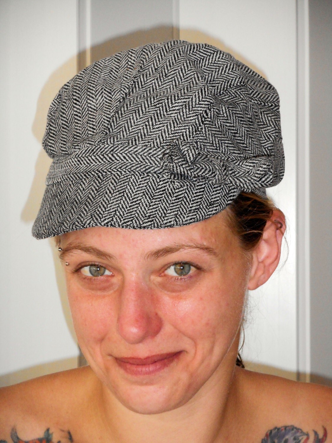 Vintage Cute Newsboy Style Cap in Grey Tweed – Haute Juice