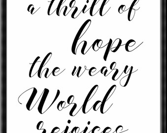 Weary world rejoices | Etsy