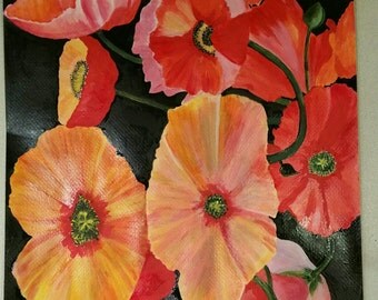 Acrylic poppies | Etsy