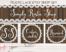 Unique lace logo related items | Etsy