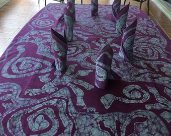 Batik tablecloth | Etsy