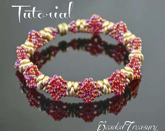 Crystal Net bead pattern beading tutorial by BeadedTreasury