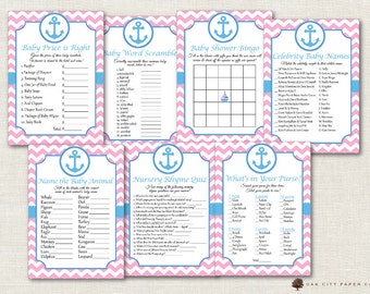Nautical Nursery Rhyme Quiz Baby Shower Game Nautical