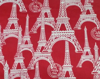 Paris theme fabric | Etsy