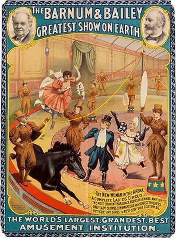 Vintage Barnum And Bailey Circus Poster A3 Print