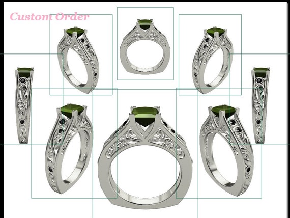 Custom made Design your own Engagement ring Custom design