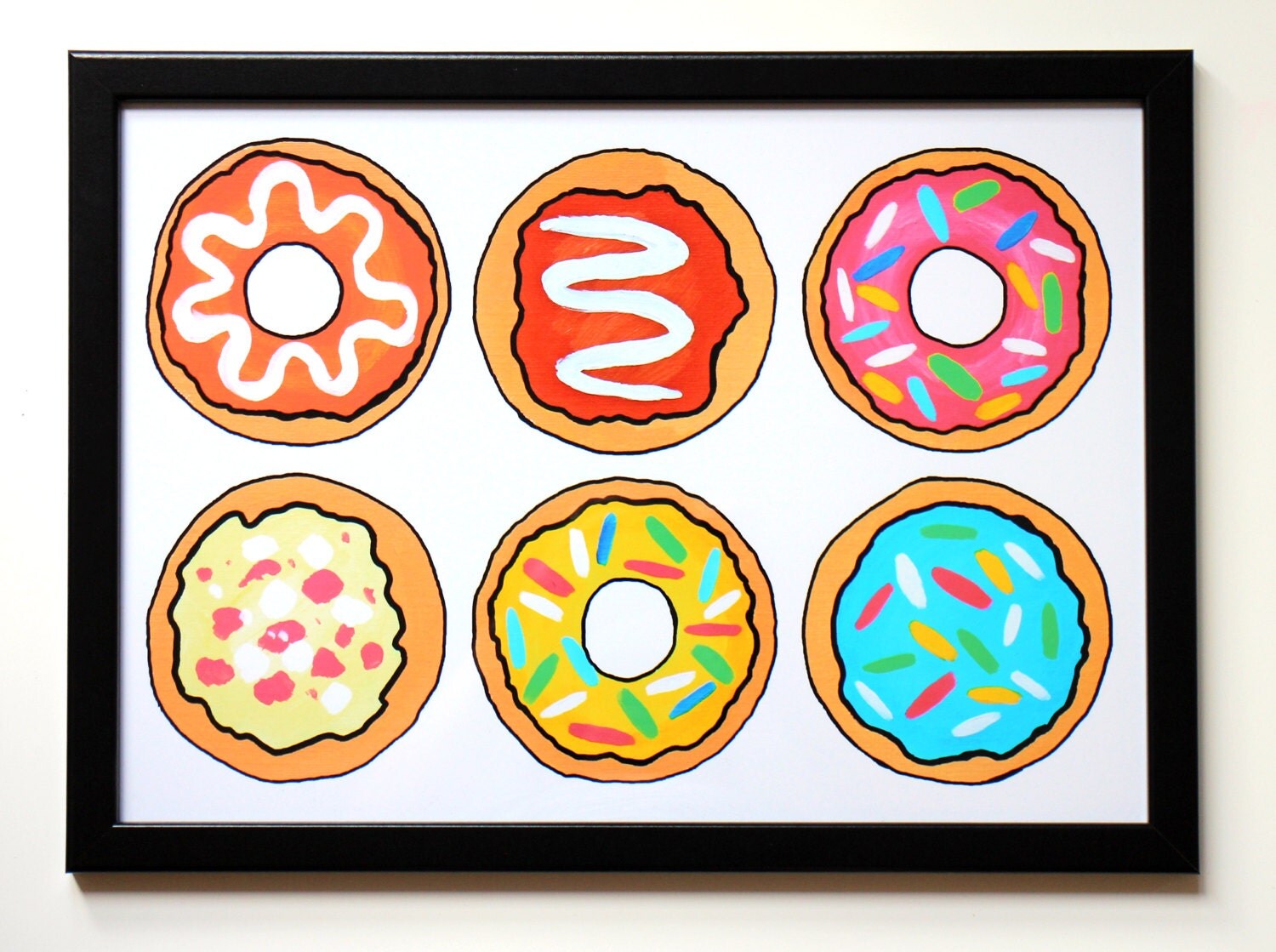 Donuts Pop Art A3 Print / Wall Art For Kitchen or