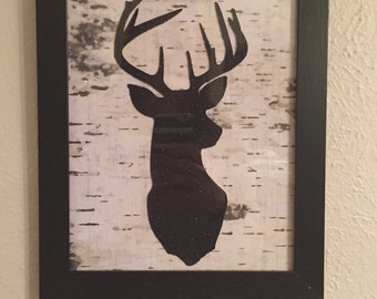 Deer head art | Etsy