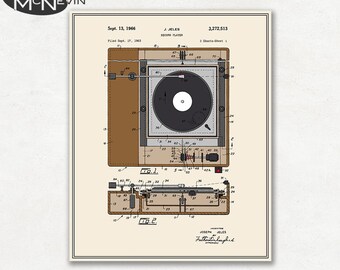 Vinyl record player | Etsy