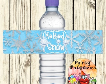 Melted snow label | Etsy