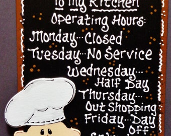 FAT CHEF OVERLAY HugsKissesDishes Kitchen Sign by 3CraftyMillers