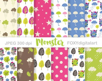 Monster pattern | Etsy