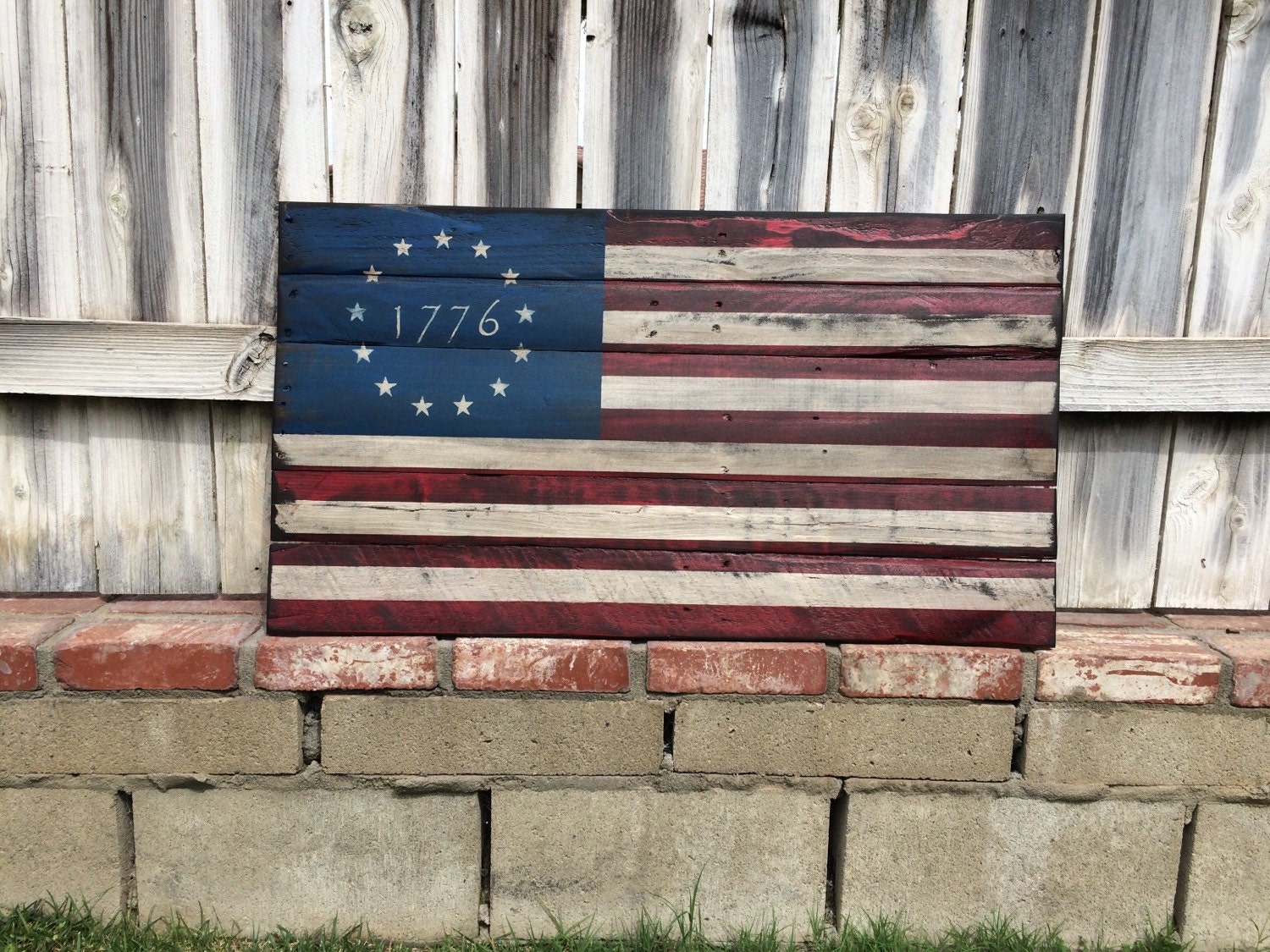 Distressed Betsy Ross American Flag