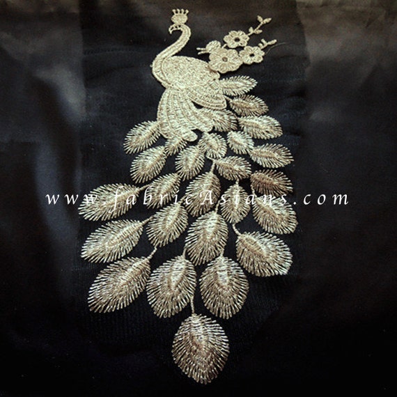 Items Similar To Golden Peacock Peacock Embroidery Peacock Applique Peacock Patch Sewing