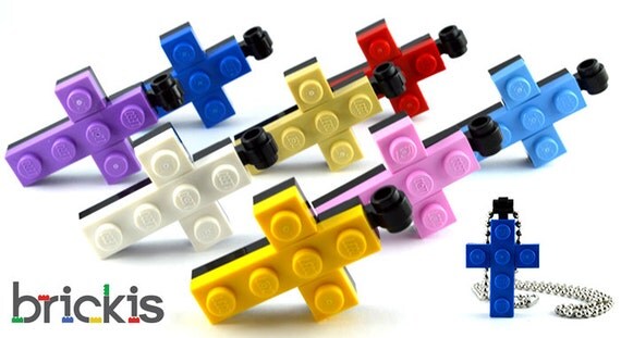 Cross made with LEGO® bricks for First holy Communion day or