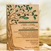 Tree wedding invitation wooden forest invitation laser cut