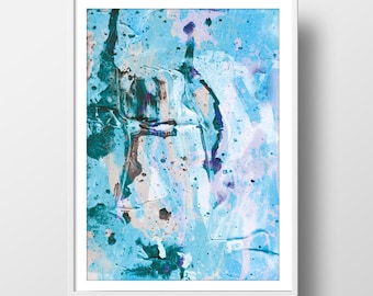 Turquoise painting | Etsy