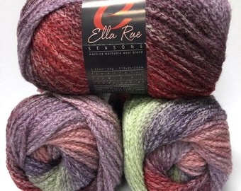 Worsted weight self striping yarn | Etsy