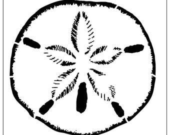 Sand dollar stencil | Etsy