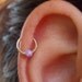 Cartilage Earring tiny gemstone gold hoop gold cartilage