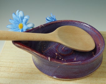 Unique purple spoon rest related items | Etsy