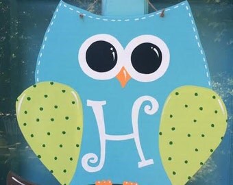 Items similar to Halloween Owl Door Hanger on Etsy
