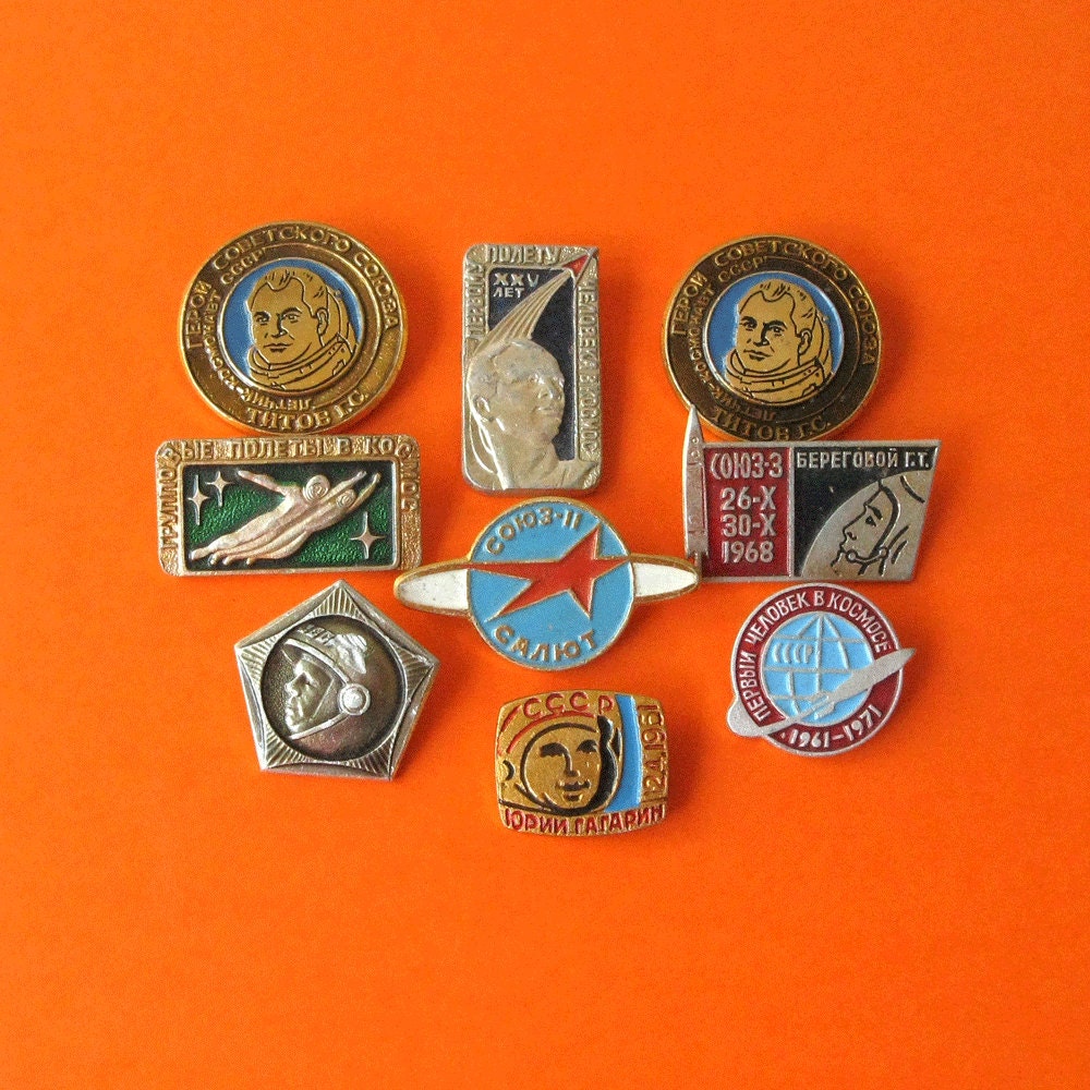 Vintage Space Pins, Cosmos Exploration, Space Badge, Space Collectible ...