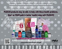 PLEXUS "Get Healthy" Tear-Off Flyer w/QRC - Gray - #77150AME12.21.15