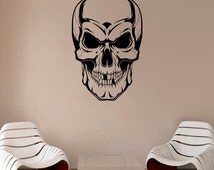 Unique skull wall decal related items | Etsy