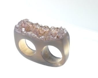 Unique two finger ring related items | Etsy