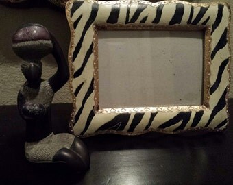 Zebra picture frame | Etsy